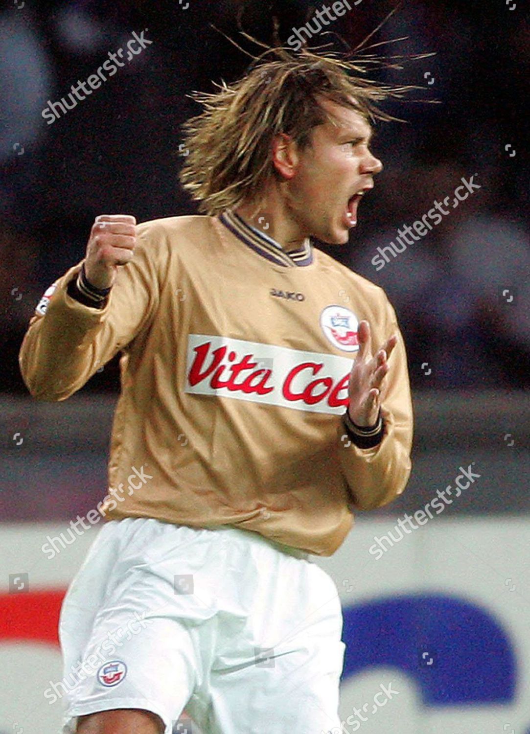 Swedish Midfielder Marcus Lantz Celebrates After Editorial Stock Photo ...