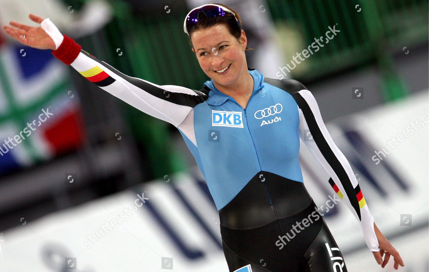 German Speed Skater Claudia Pechstein Waves Editorial Stock Photo ...