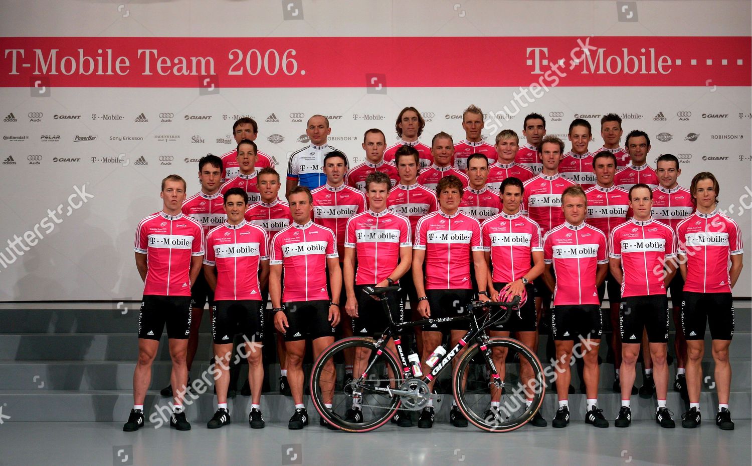 Cycling Pros Team Tmobile Pose Photographers Editorial Stock Photo ...
