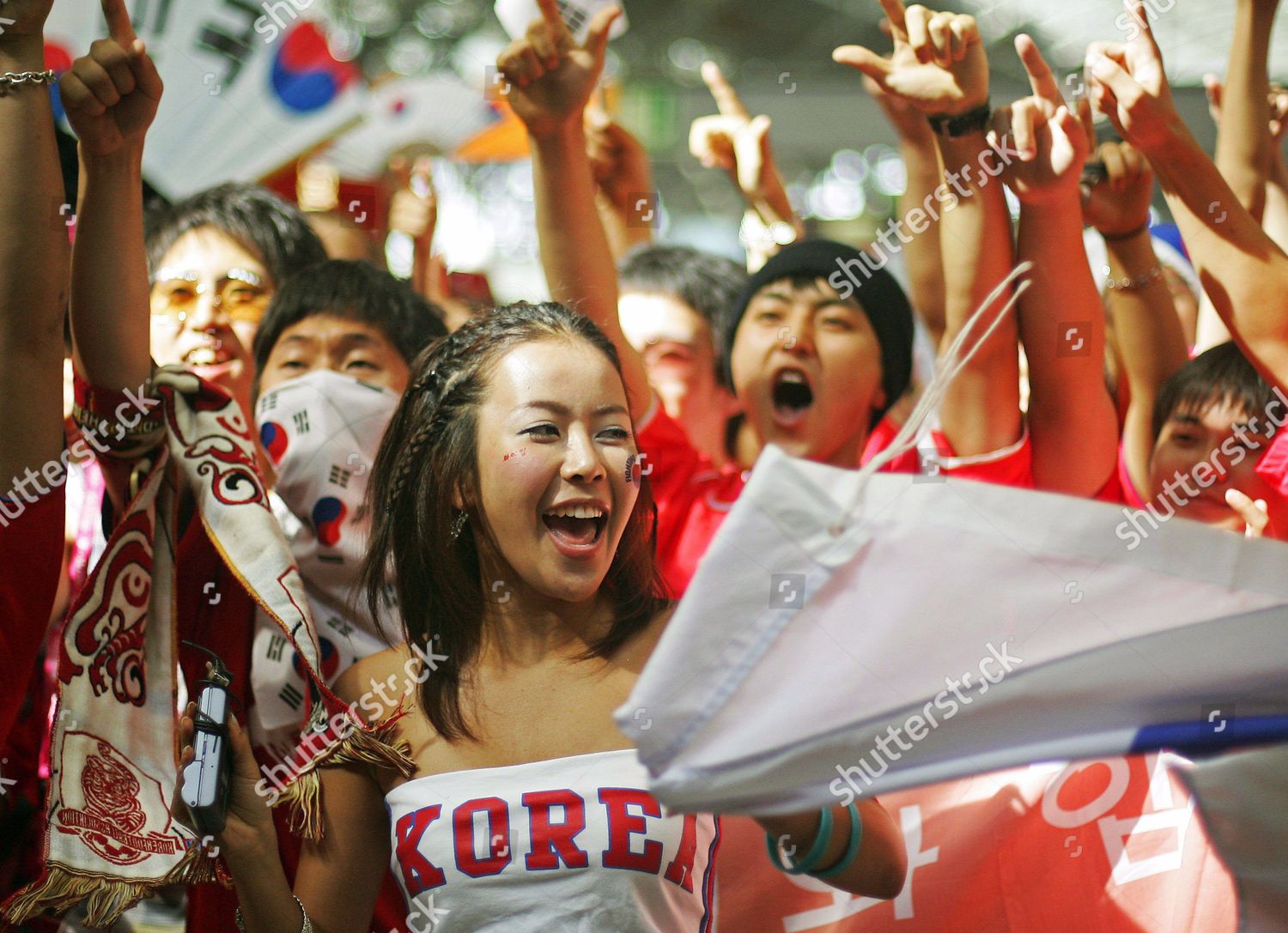 Korean Supporters Cheer Central Station Leipzig Editorial Stock Photo ...