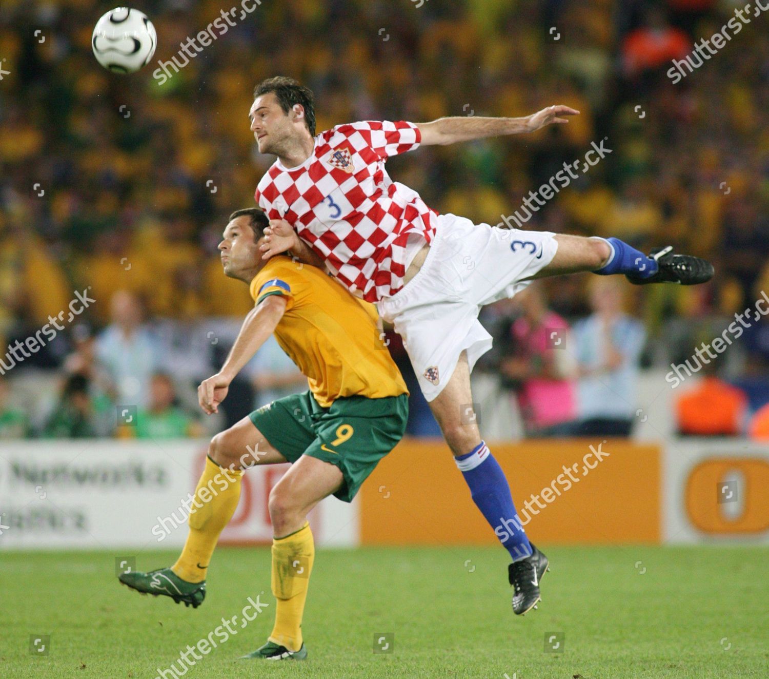 Josip Simunic R Croatia Mark Viduka Editorial Stock Photo - Stock Image ...