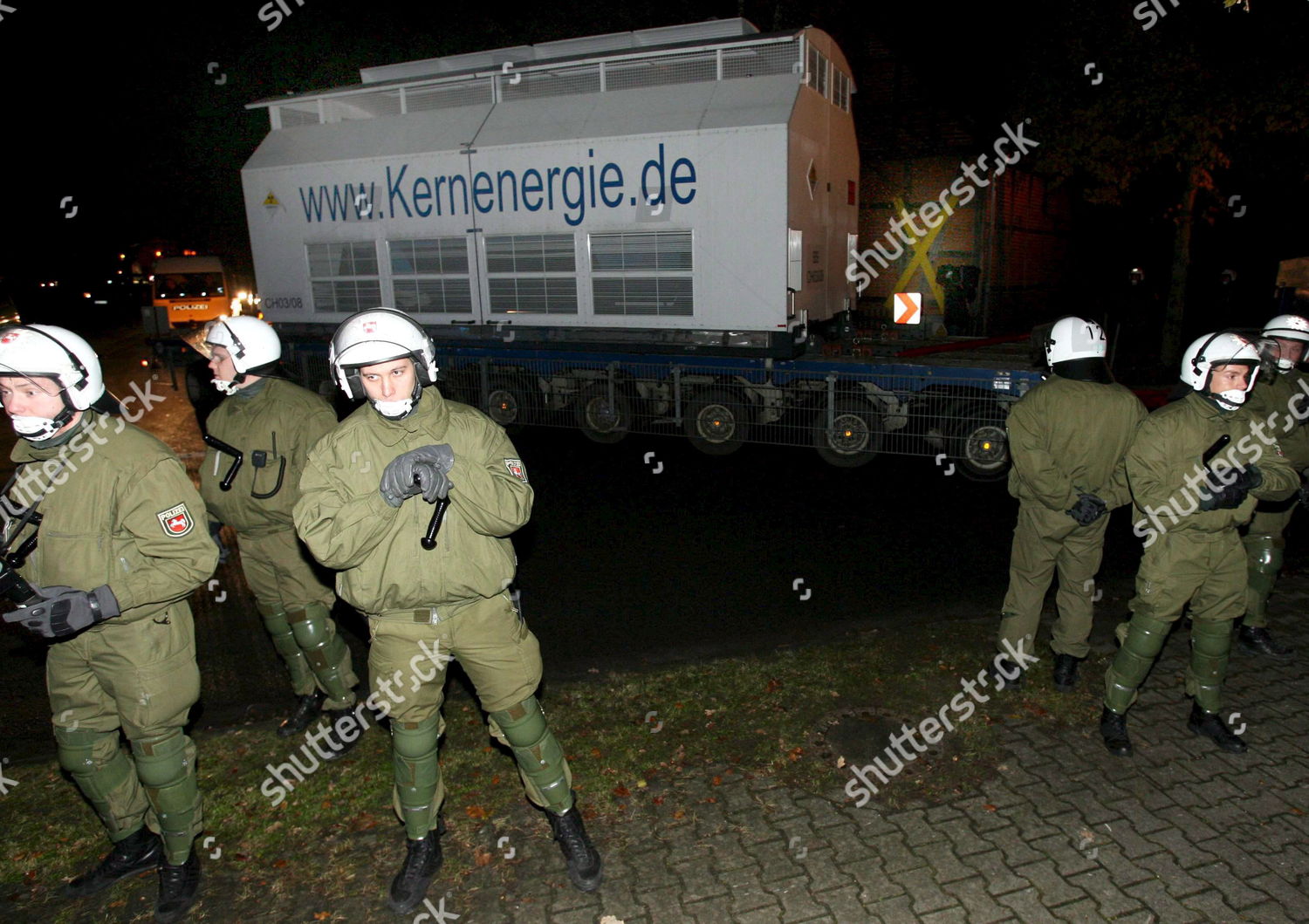 German Riot Police Stand Guard Transport Editorial Stock Photo - Stock ...