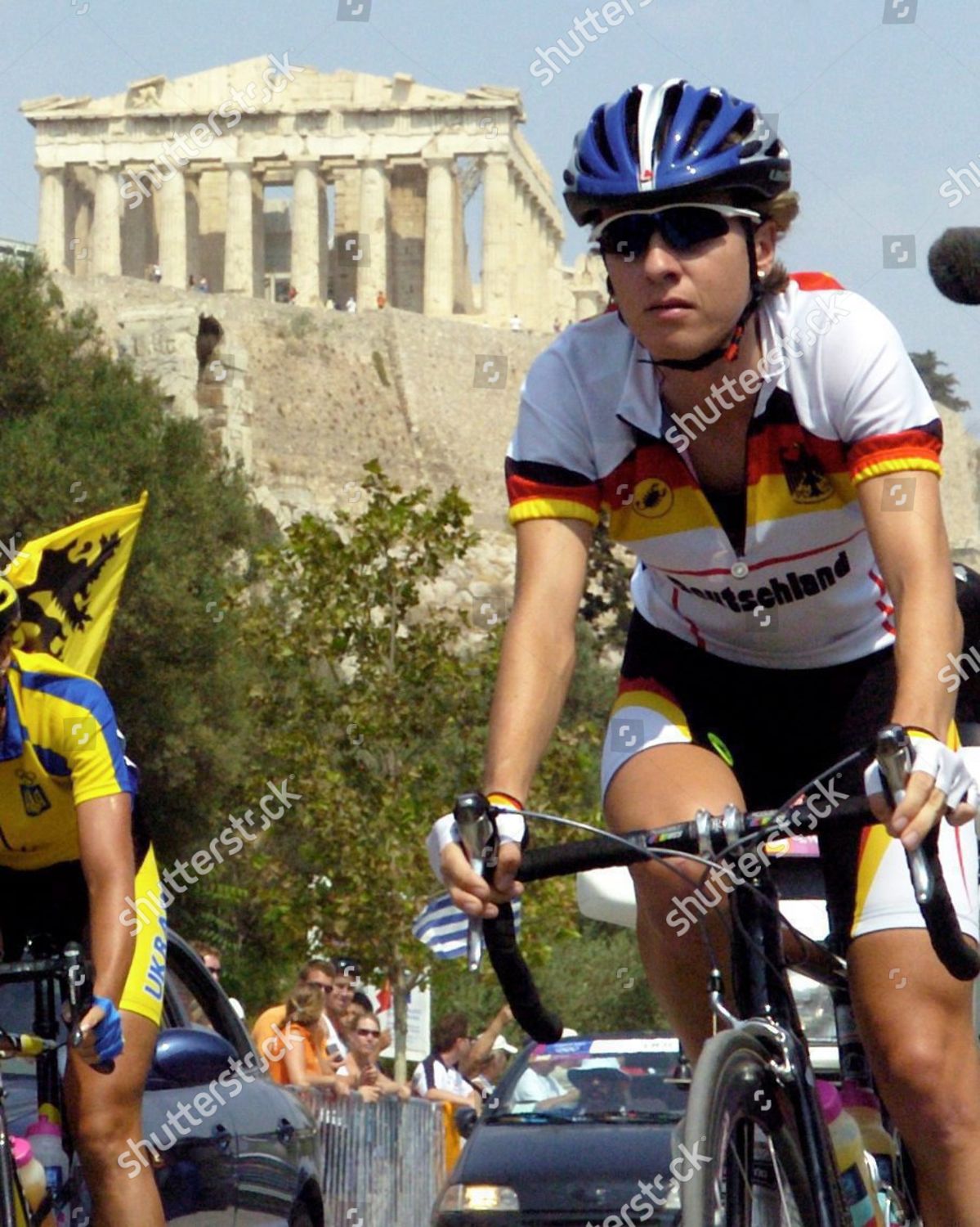 German Cyclist Judith Arndt Passes Acropolis Editorial Stock Photo ...