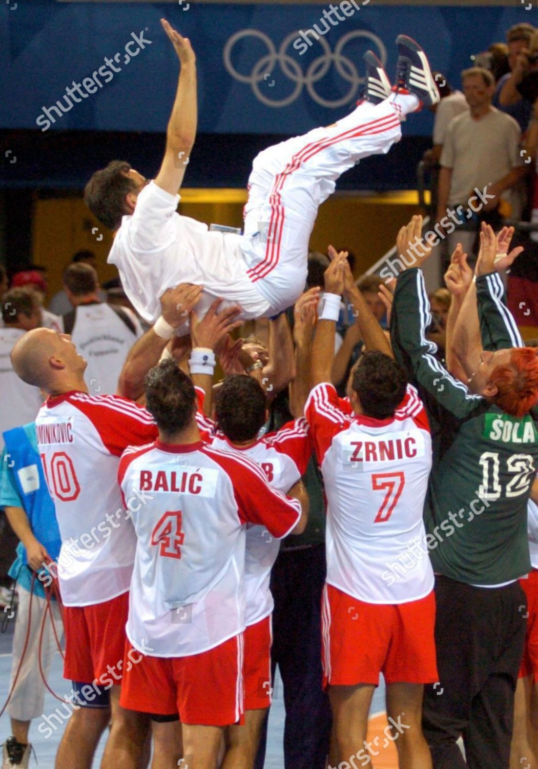 Croatian Handball Team Celebrates After Handball Editorial Stock Photo ...