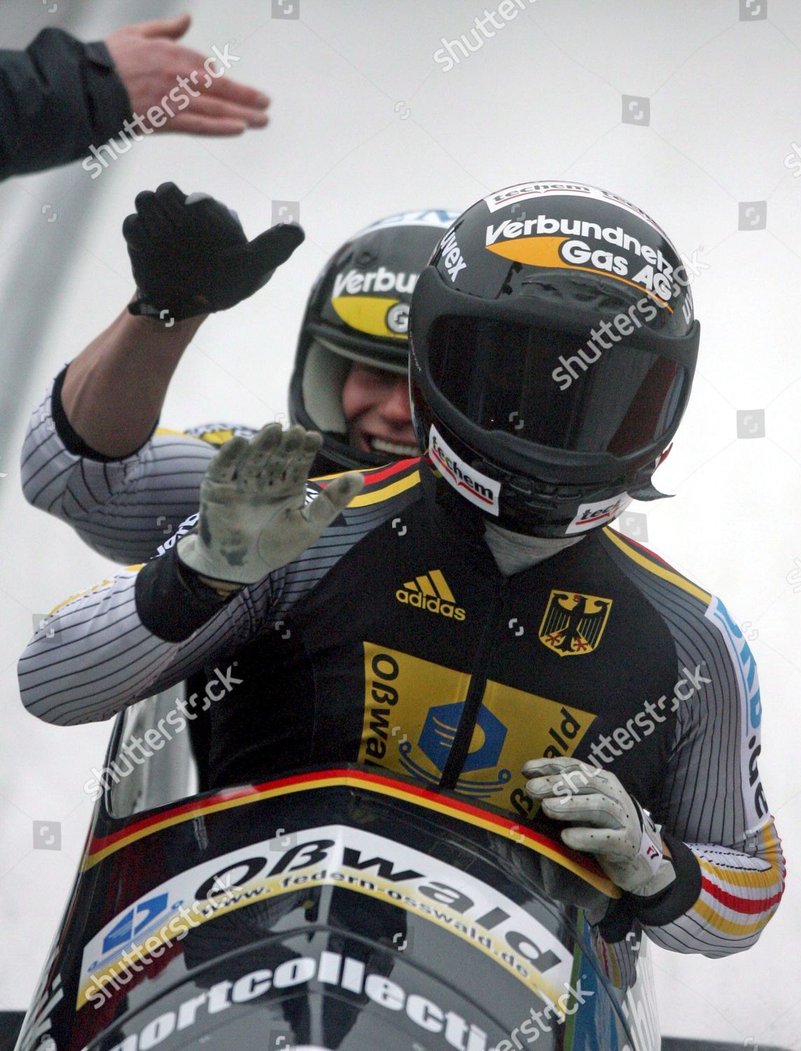 German Mens Twin Seater Bobsleigh Team Editorial Stock Photo - Stock ...