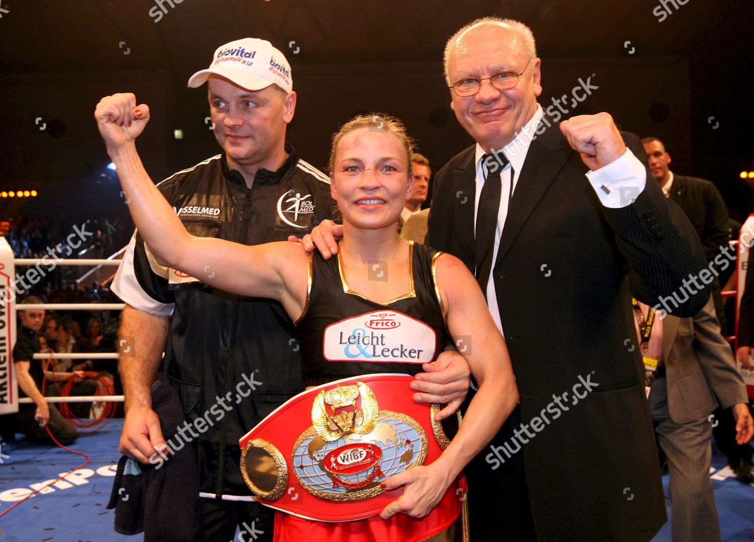 German Boxer Regina Halmich C Celebrates Editorial Stock Photo - Stock ...