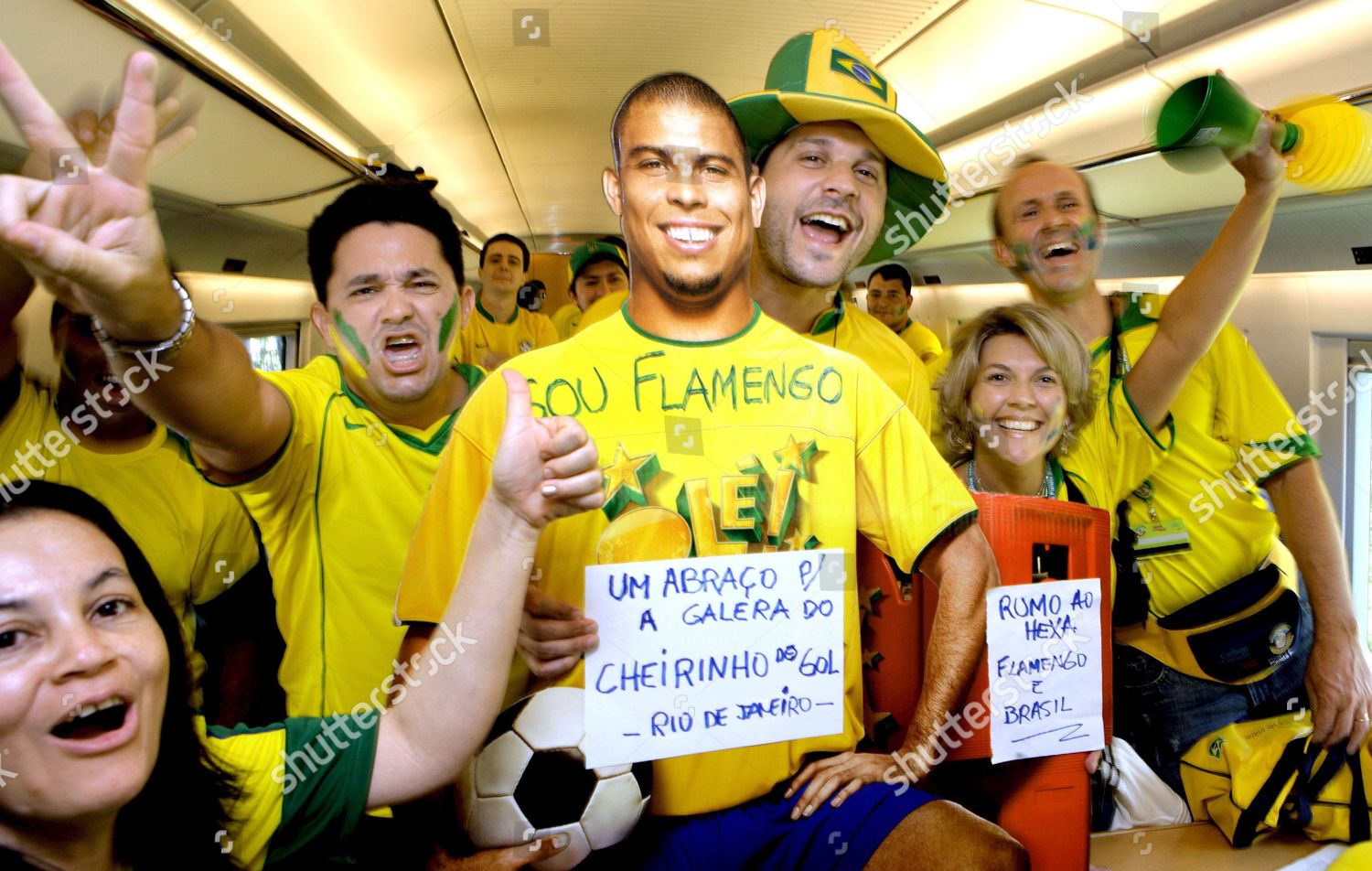 Brazil Fans Cheer Cardboard Ronaldo Special Editorial Stock Photo ...