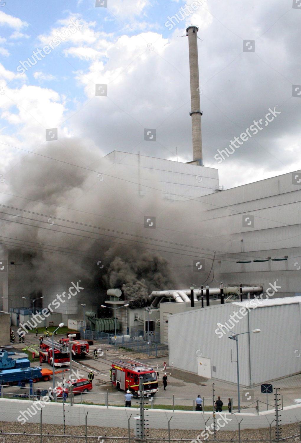 Firemen Extinguish Fire Transformer Station On Editorial Stock Photo ...