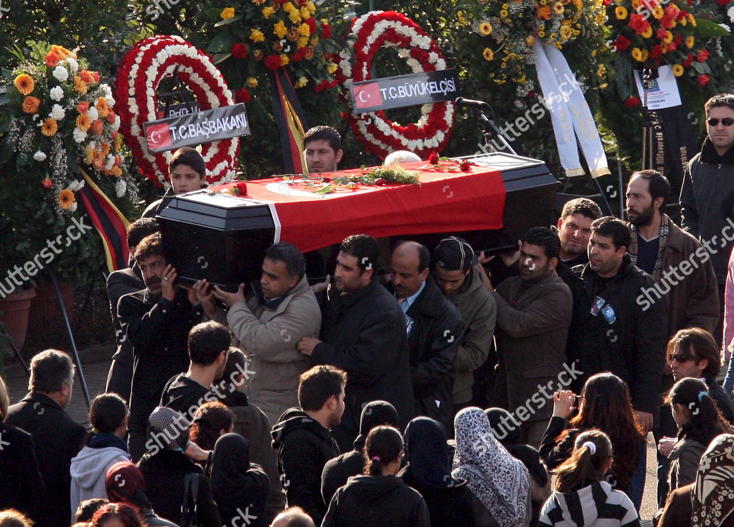 German Turkish Mourners Attend Memorial Service Editorial Stock Photo ...