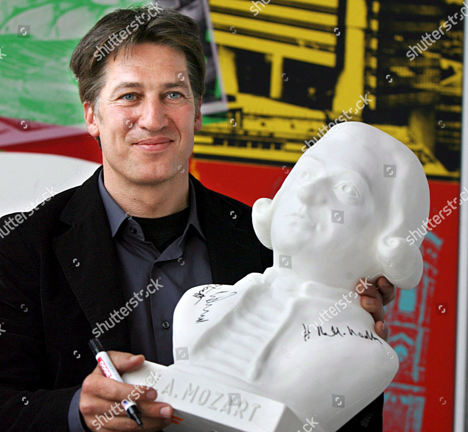 Austrian Actor Tobias Moretti Holds Bust Editorial Stock Photo - Stock ...