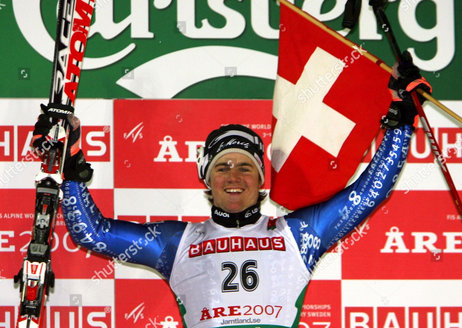 Worldchampion Daniel Albrecht Switzerland Celebrates On Editorial Stock ...