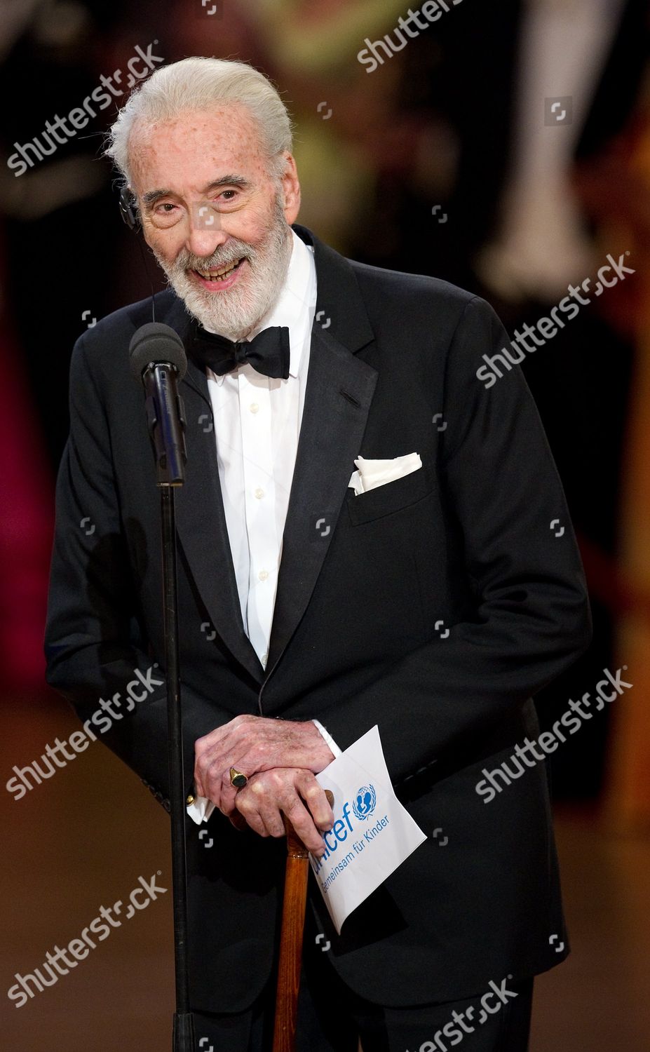 British Actor Christopher Lee Speaks Sixth Editorial Stock Photo ...