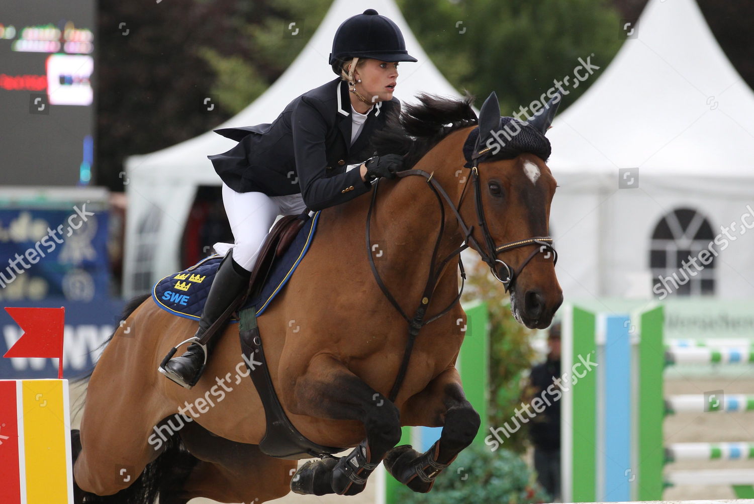 Swedish Rider Linn Widmark Rides On Editorial Stock Photo - Stock Image ...