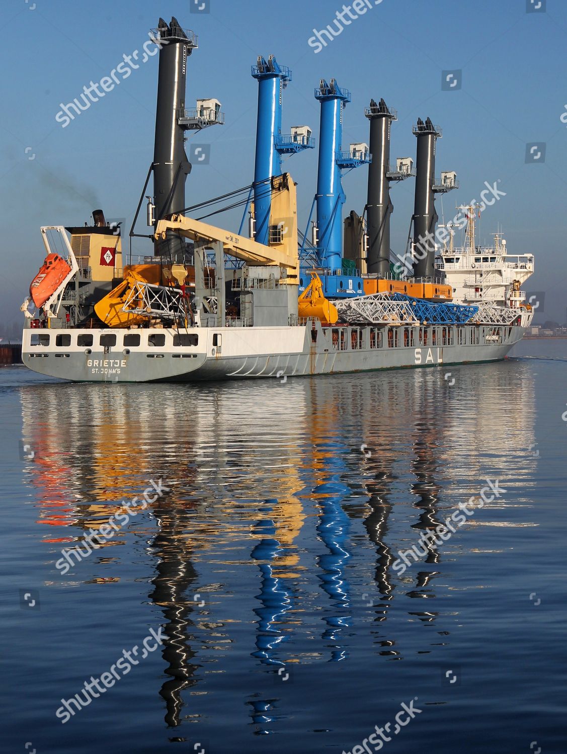 Freight Ship Sal Grietje Leaves Port Editorial Stock Photo - Stock ...