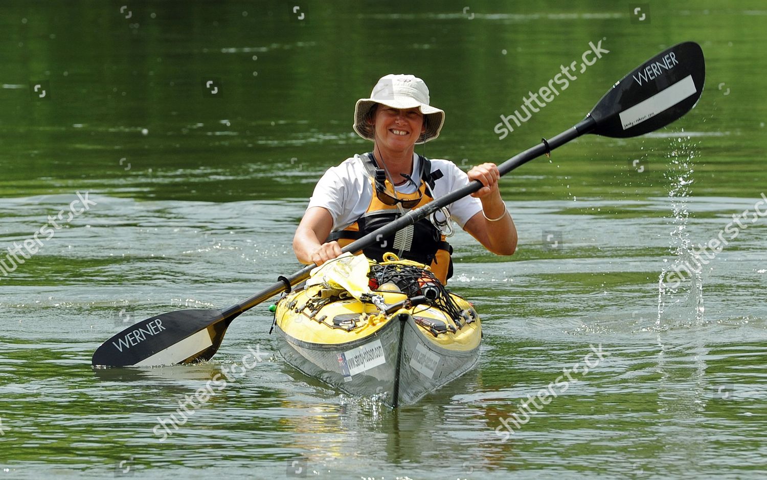 Australian Sandy Robson Paddles On Donau Editorial Stock Photo - Stock ...