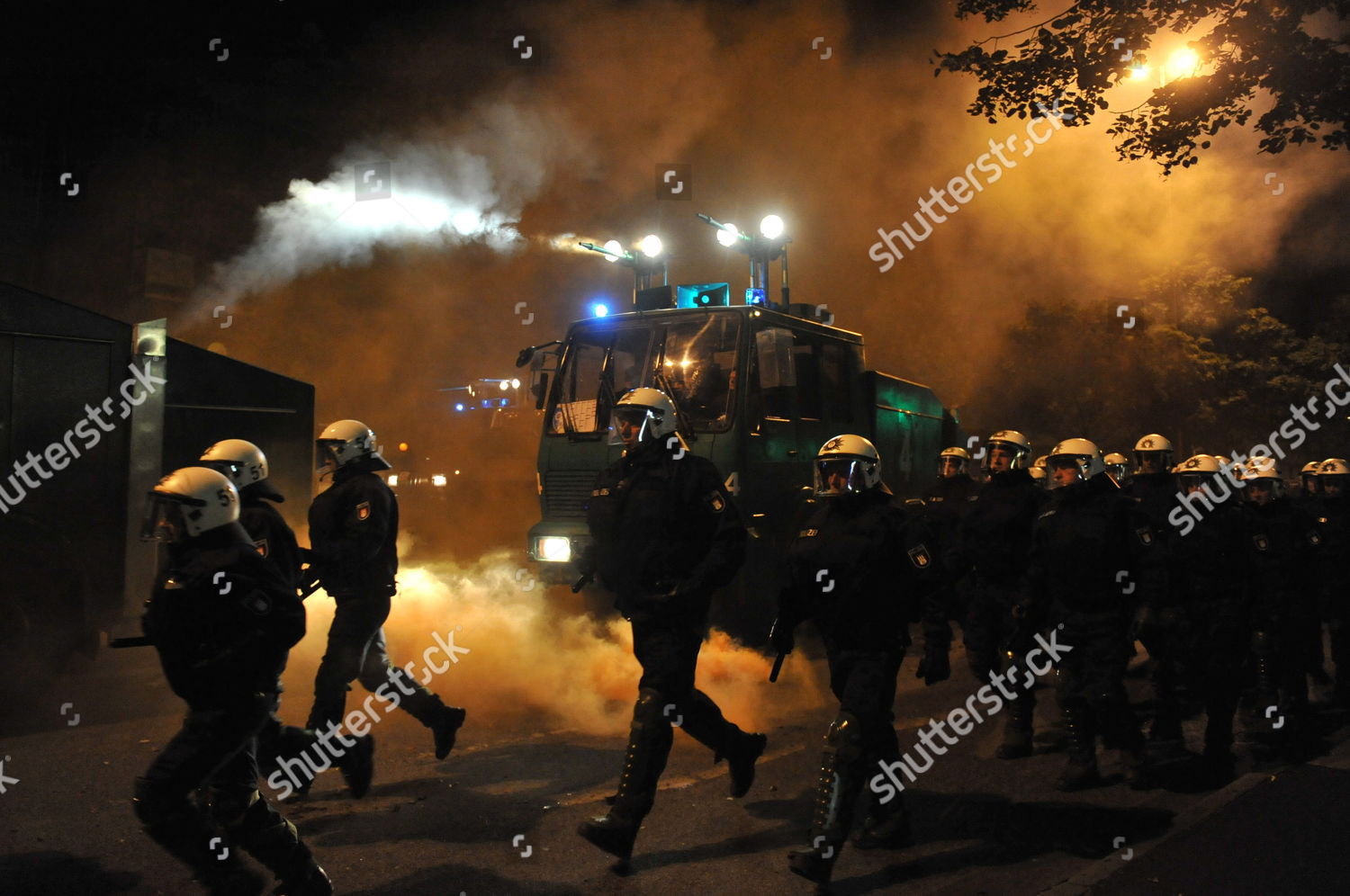 Riot Police Water Cannon Vehicle Advance Editorial Stock Photo - Stock ...