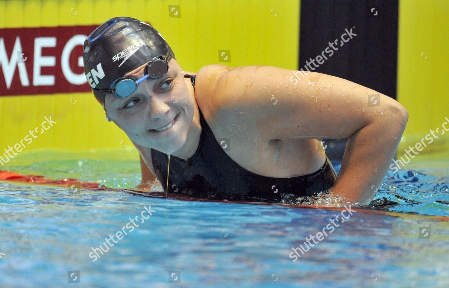 German Swimmer Daniela Samulski Celebrates Water Editorial Stock Photo ...