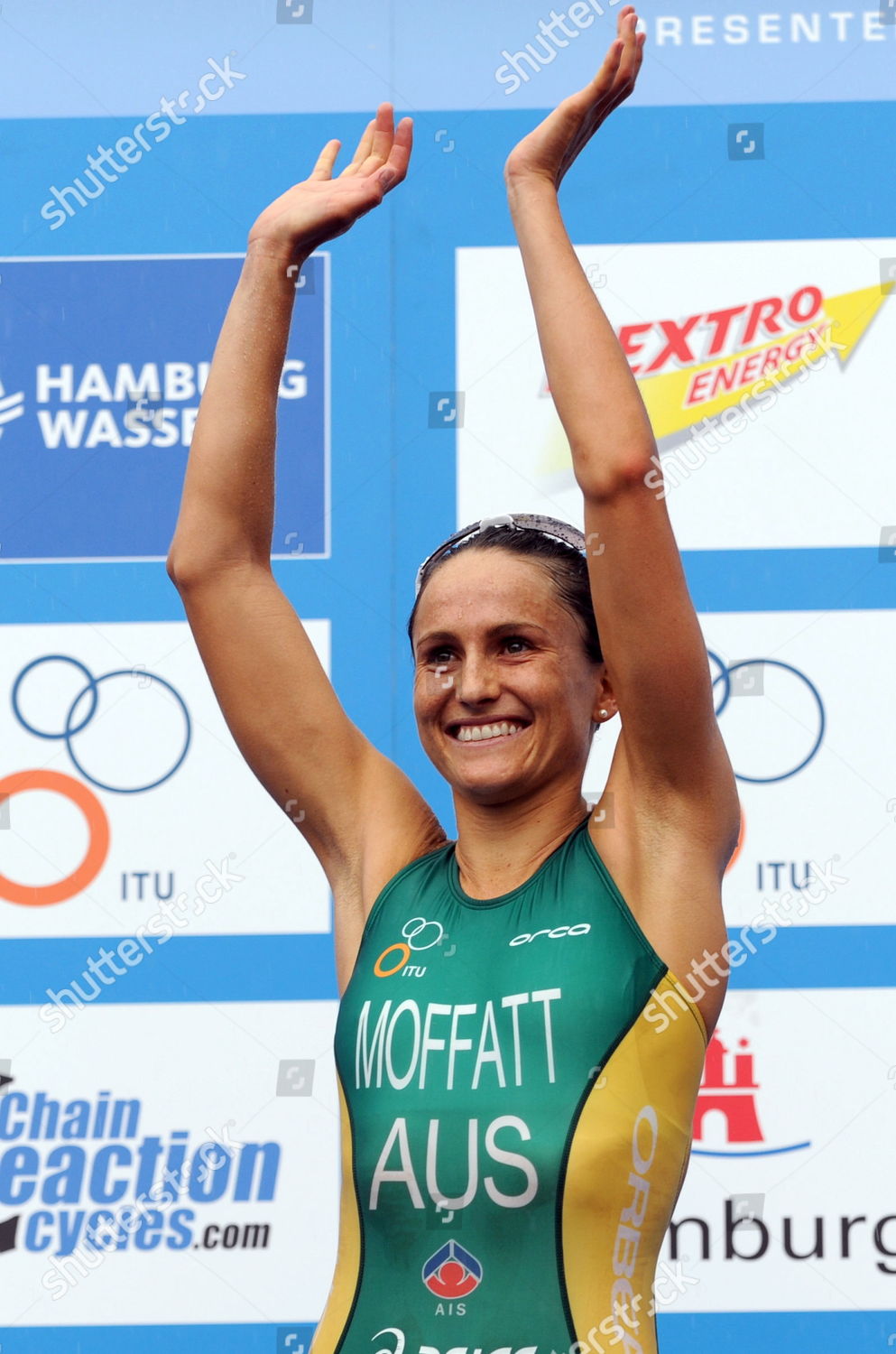 Australian Triathlete Emma Moffatt Celebrates On Editorial Stock Photo ...