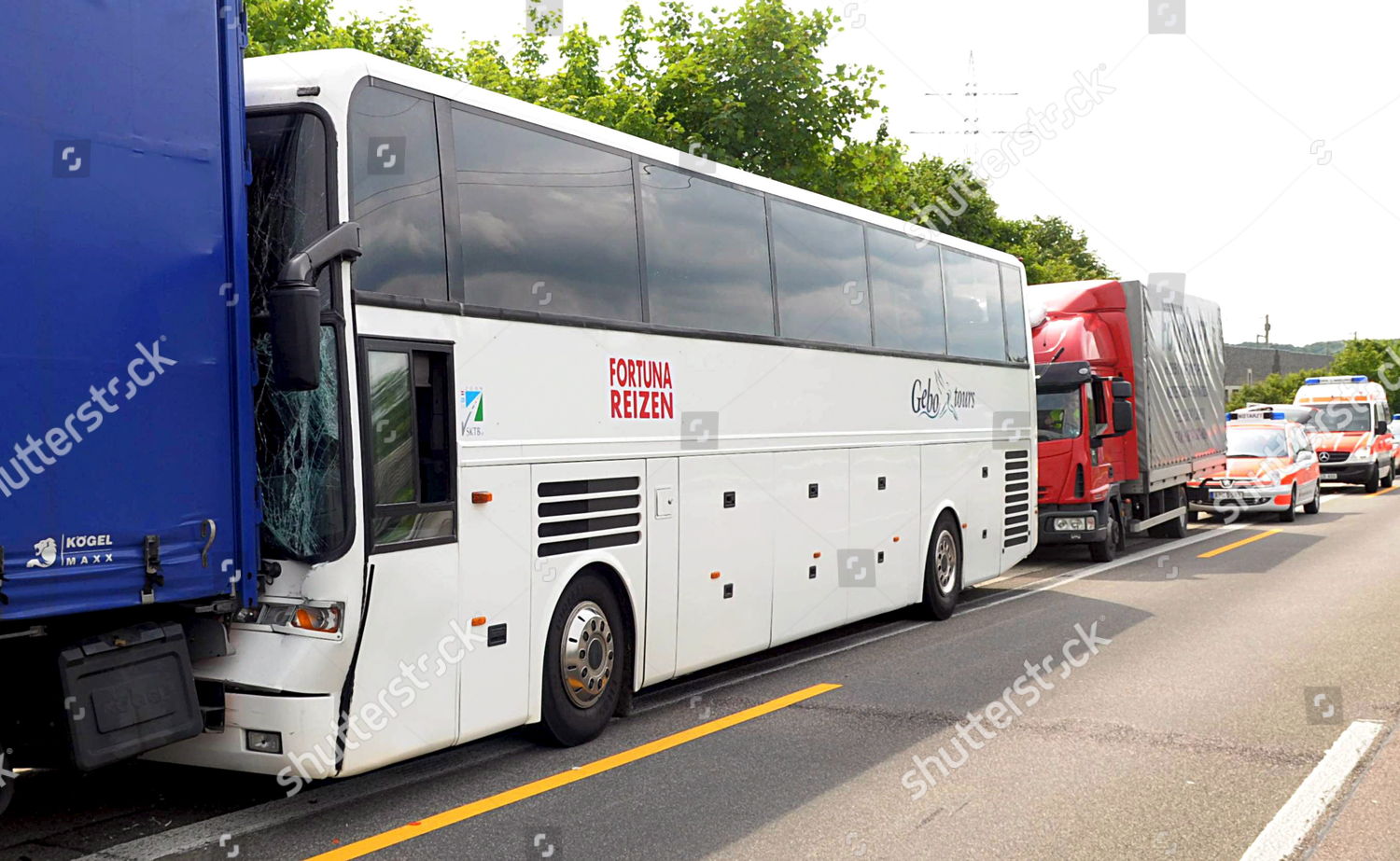 Dutch Coach Pictured Behind Lorry After Editorial Stock Photo - Stock ...