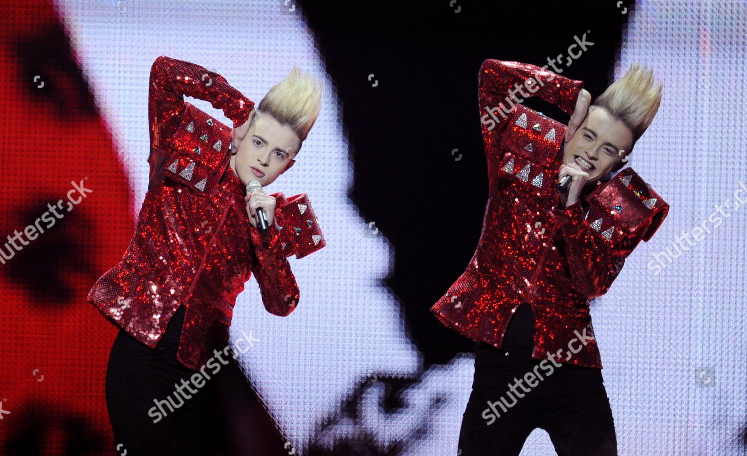 Twins John Edward Grimes Jedward Representing Editorial Stock Photo ...