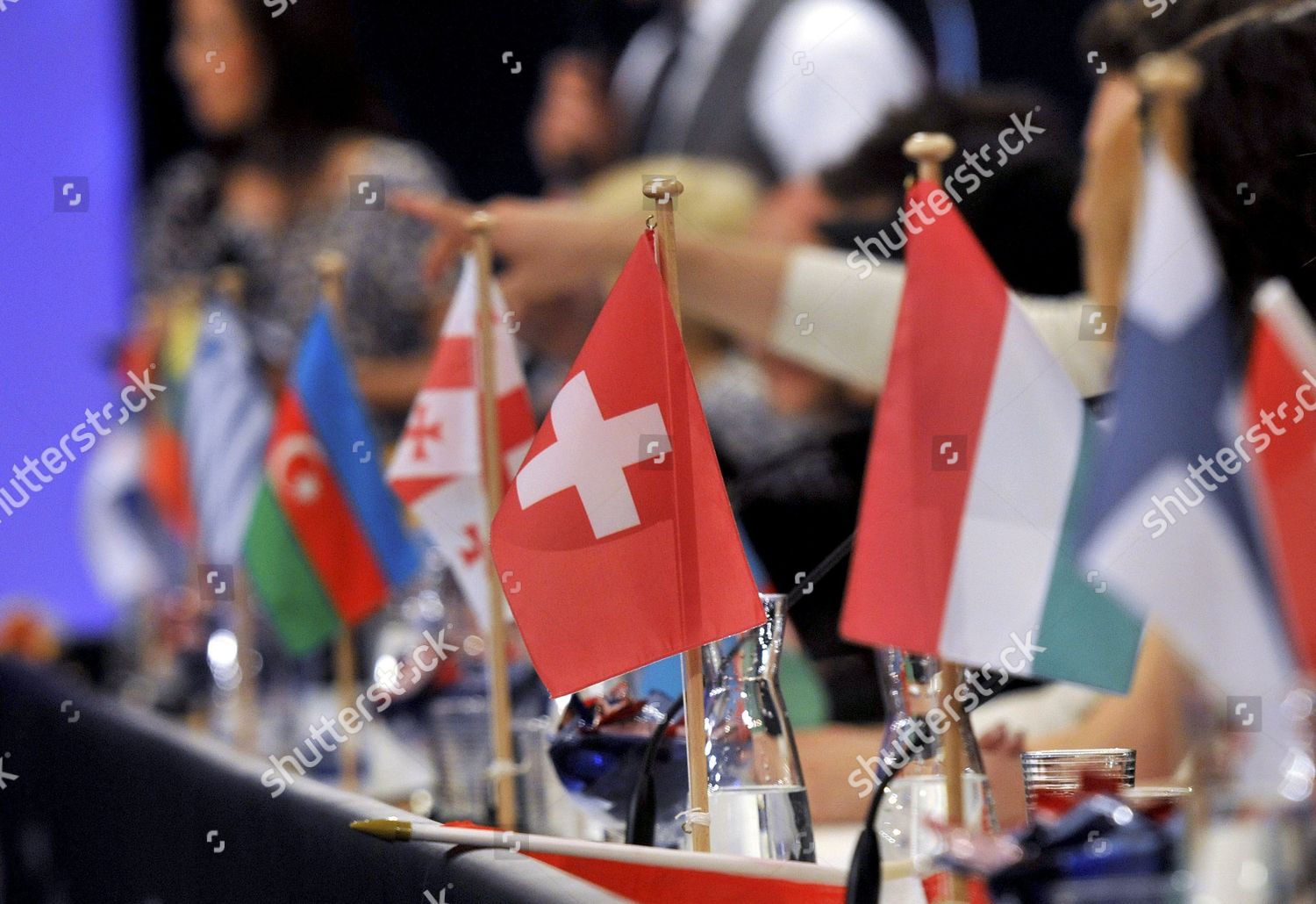 Flags 10 Finalists First Semifinal Eurovision Editorial Stock Photo ...