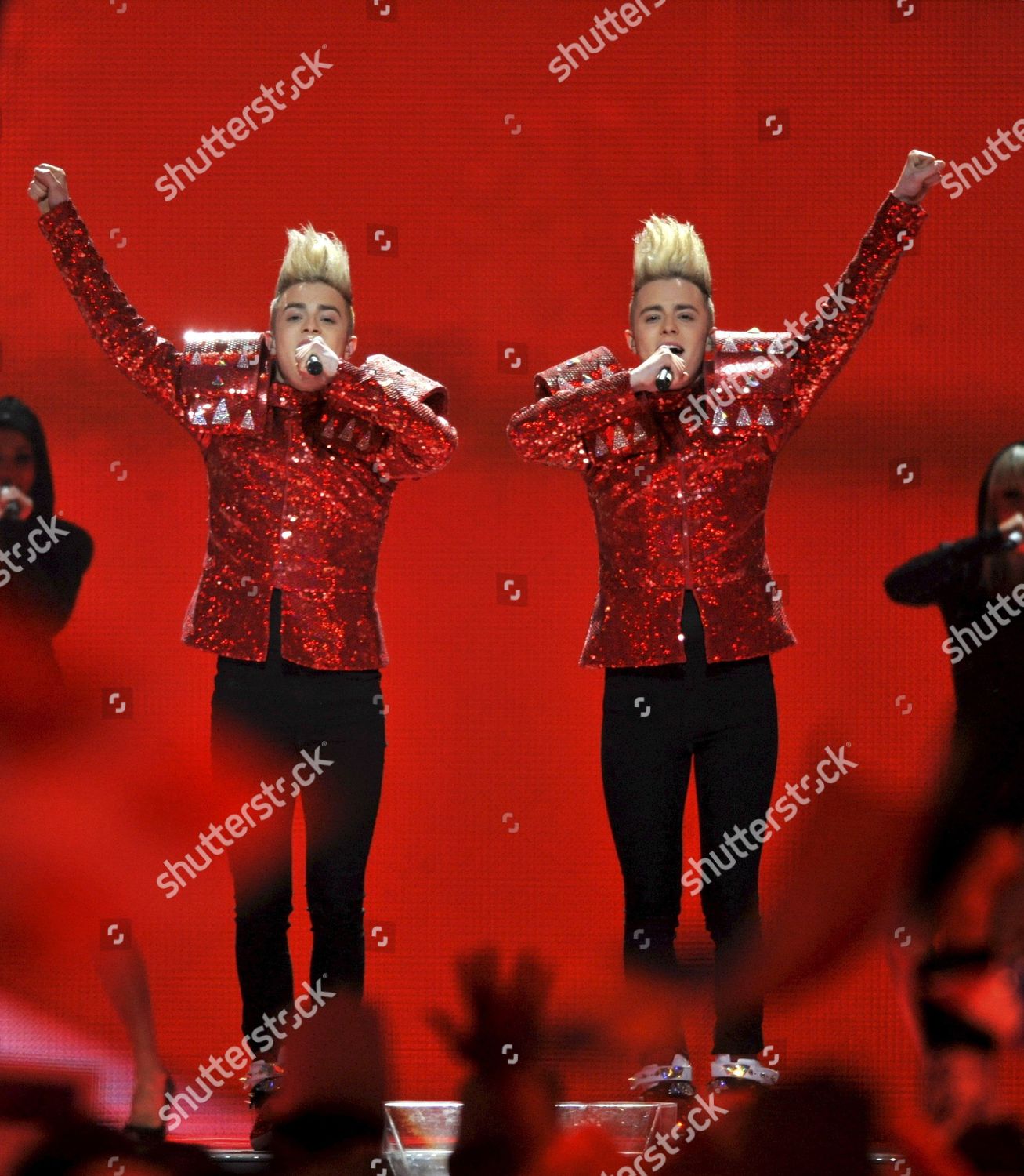 Twins John Edward Grimes Jedward Representing Editorial Stock Photo ...