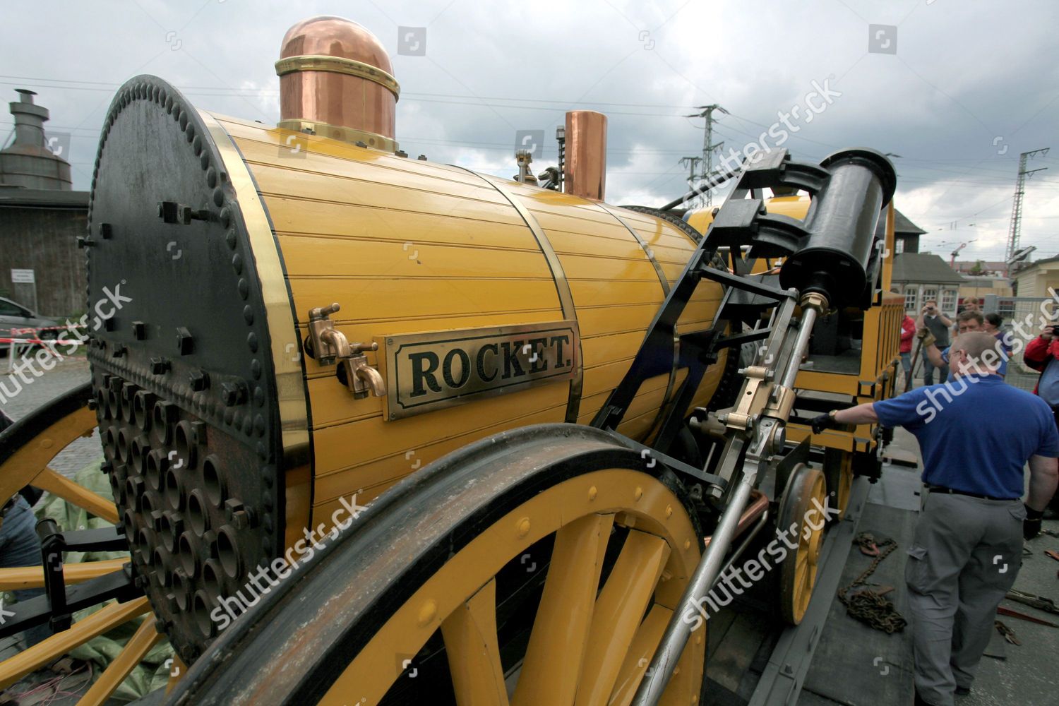 Replica Historic Steam Enginge Rocket Built Editorial Stock Photo ...