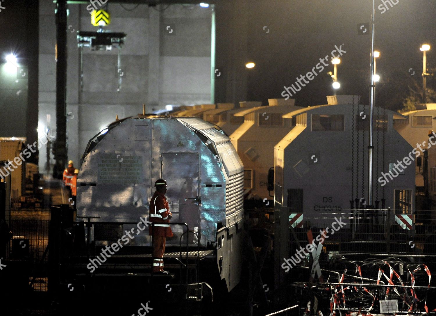 Arrival Castor Nuclear Waste Containers Loading Editorial Stock Photo ...
