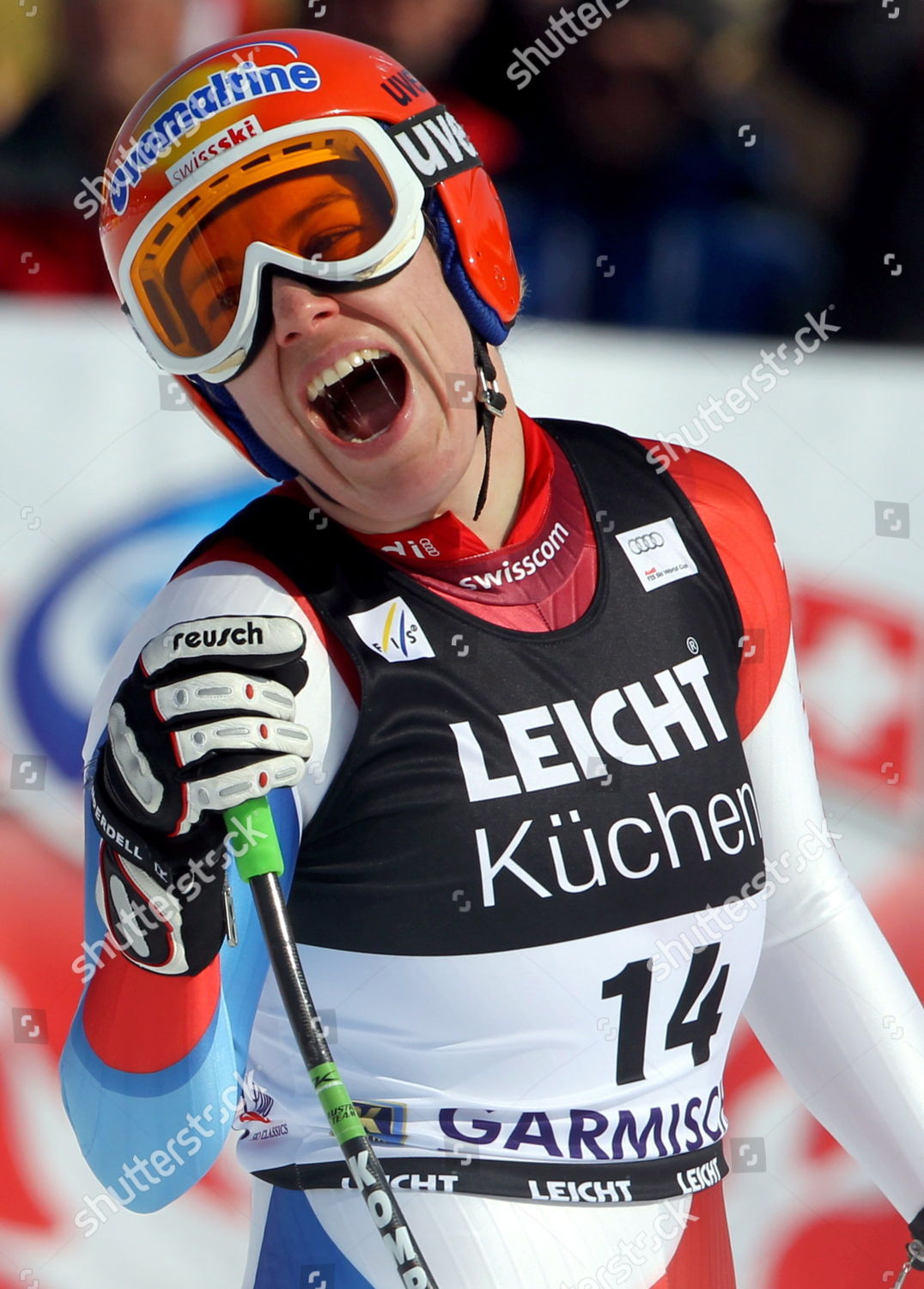 Swiss Nadja Styger Gestures After Downhill Editorial Stock Photo ...