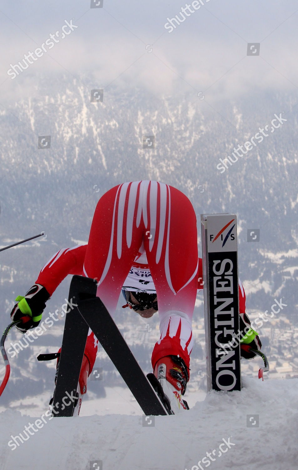 Austrian Benjamin Raich Pictured During Downhill Editorial Stock Photo ...