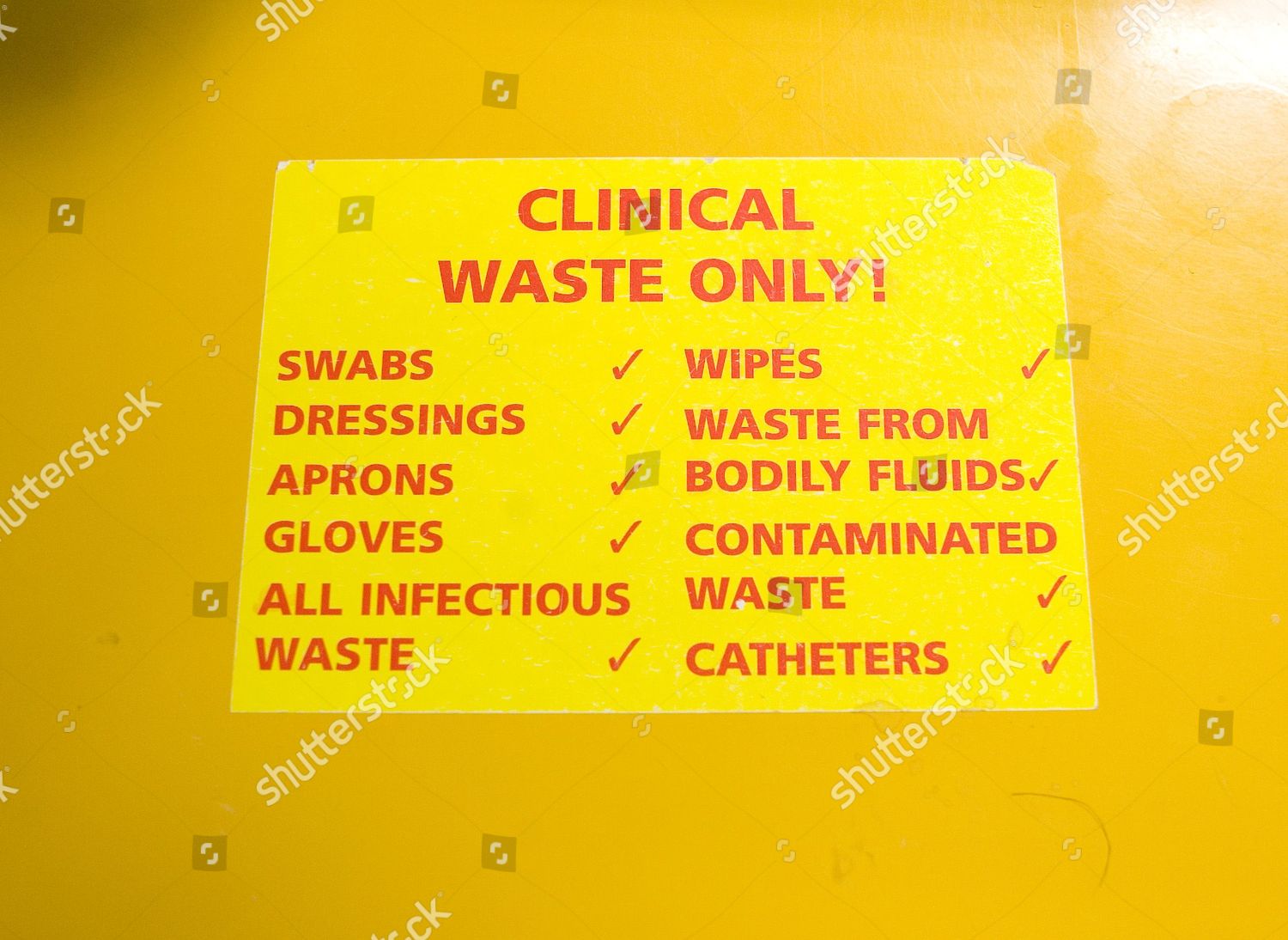 Clinical Waste Bin Nhs Hospital London Editorial Stock Photo - Stock ...