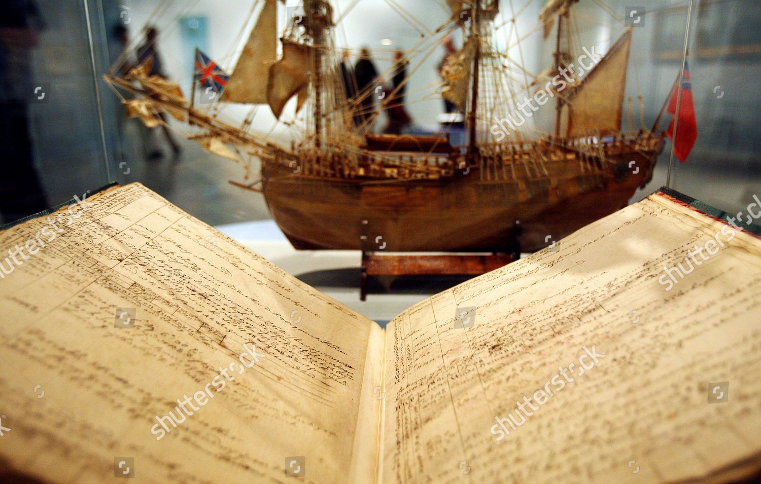 Logbook James Cook Lies Display Case Editorial Stock Photo - Stock ...