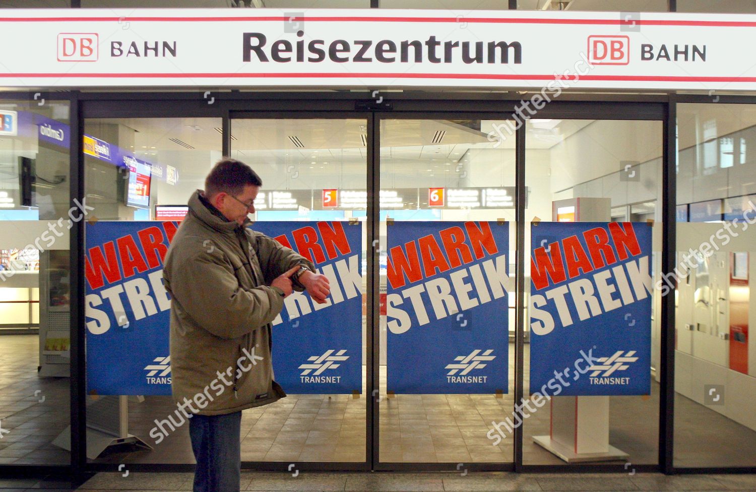 Deutsche Bahn Customer Looks His Watch Editorial Stock Photo - Stock ...