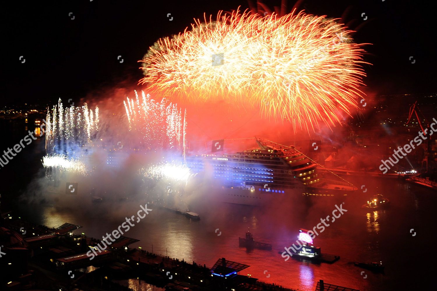 Fireworks Explode During Launching Ceremony Cruise Editorial Stock ...