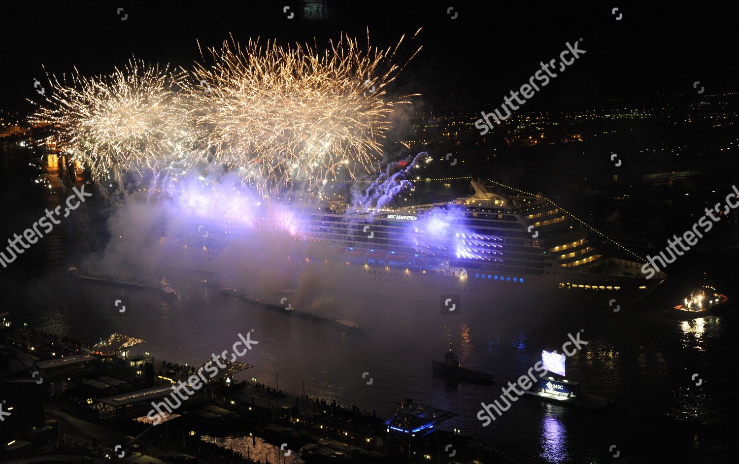 Fireworks Explode During Launching Ceremony Cruise Editorial Stock ...
