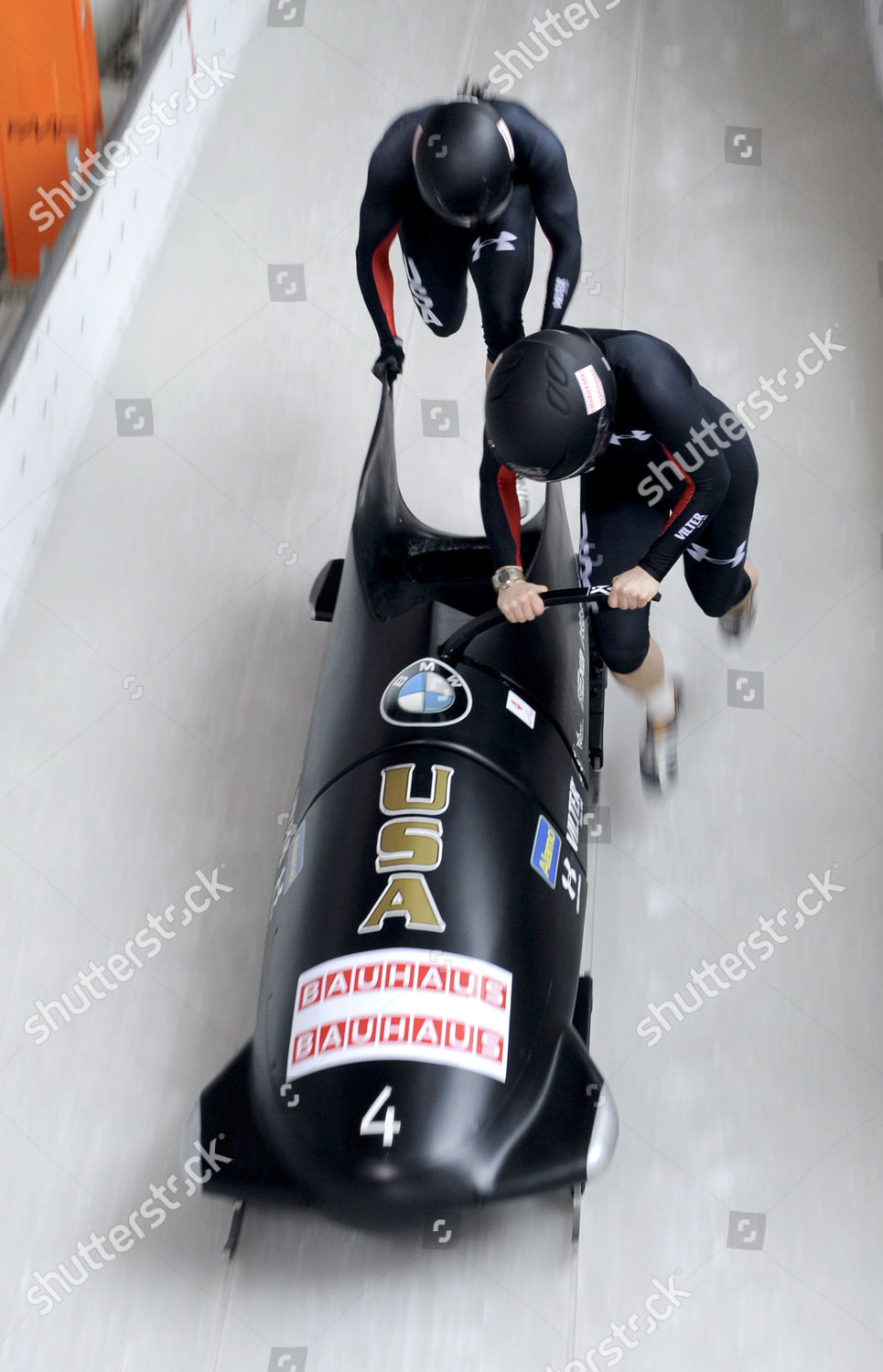 Us Bobsleighers Shauna Rohbock Valerie Fleming Editorial Stock Photo ...