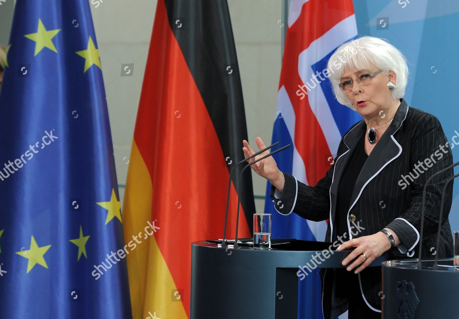 Prime Minister Iceland Johanna Sigurdardottir Speaks Editorial Stock ... Prime Minister Iceland Johanna Sigurdardottir Speaks Editorial Stock ...