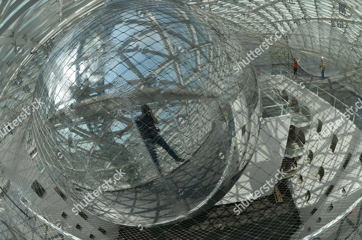 Visitors Walk Through Giant Space Installation Editorial Stock Photo ...