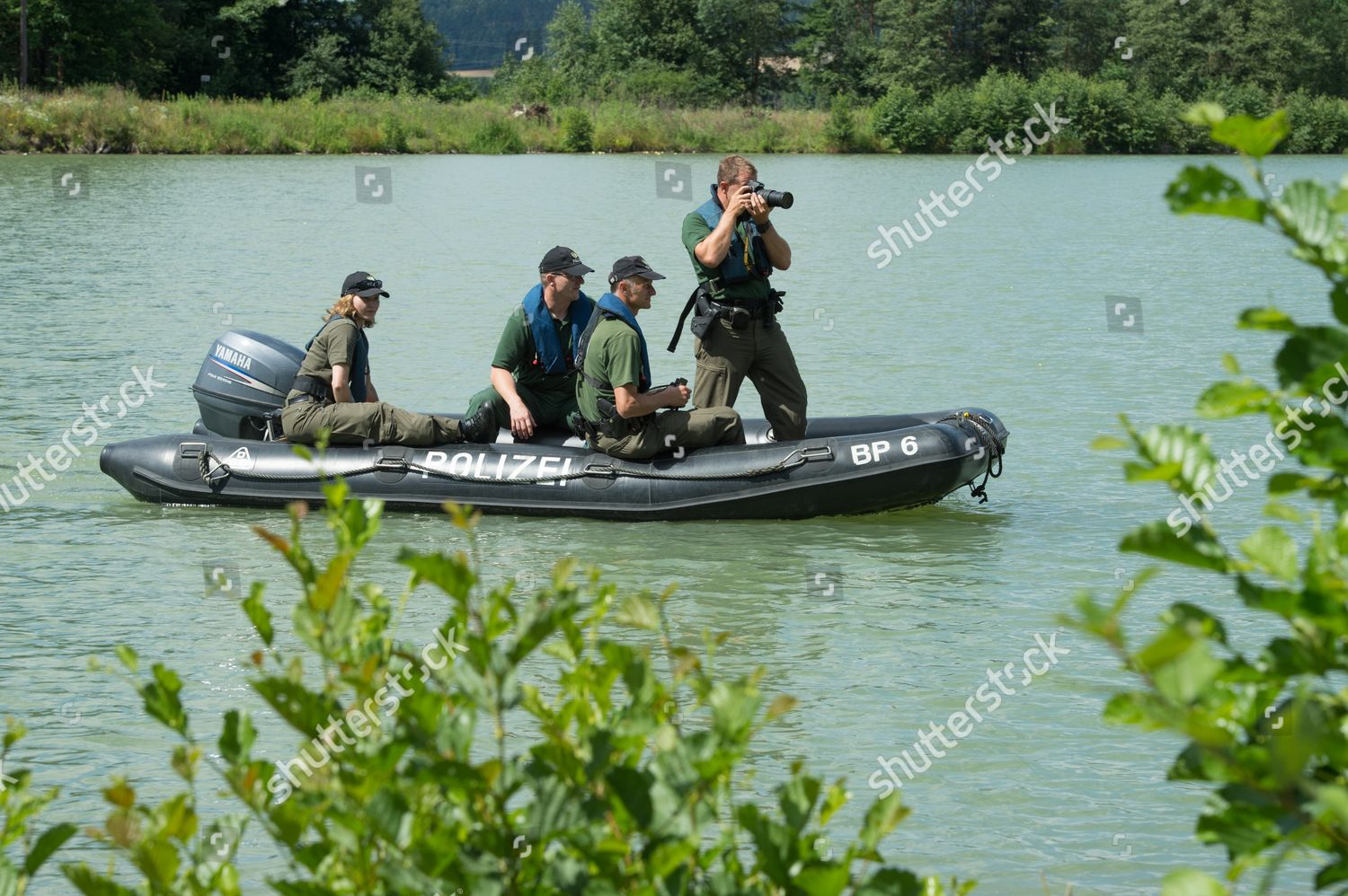Police Officers Search Crocodile Lake Near Editorial Stock Photo ...