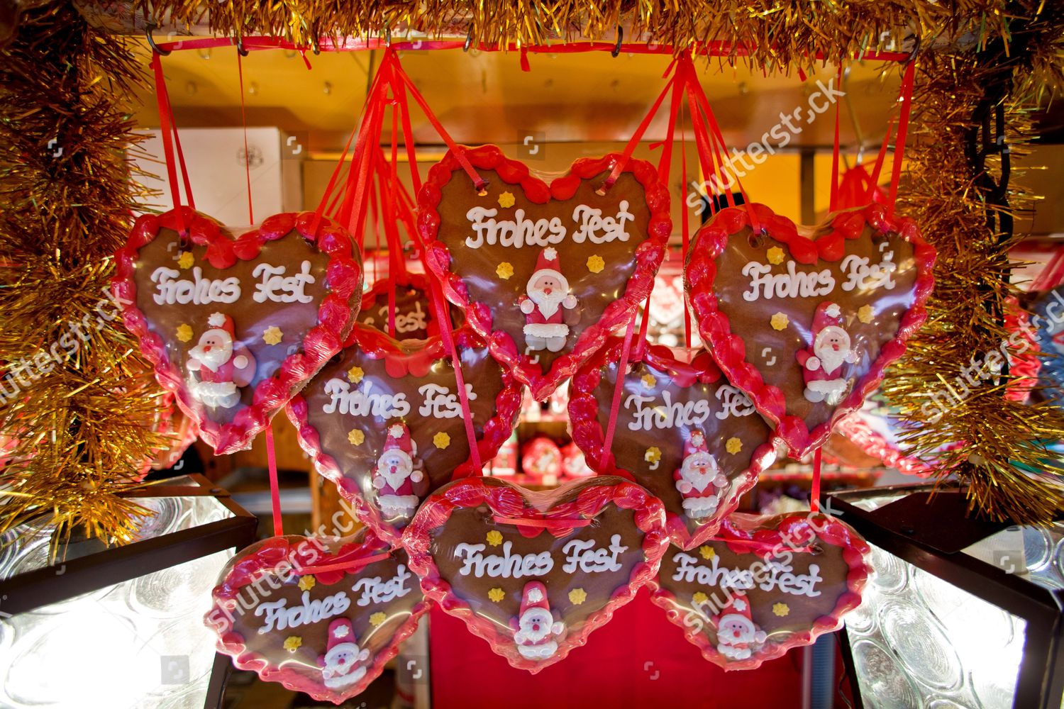 Gingerbread Hearts Hang Stand Christkindlesmarkt Nuremberg Editorial ...