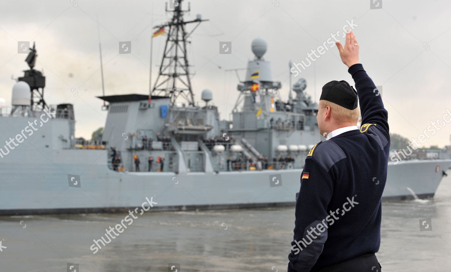 Marine Waves During Departure Frigate Bremen Editorial Stock Photo ...
