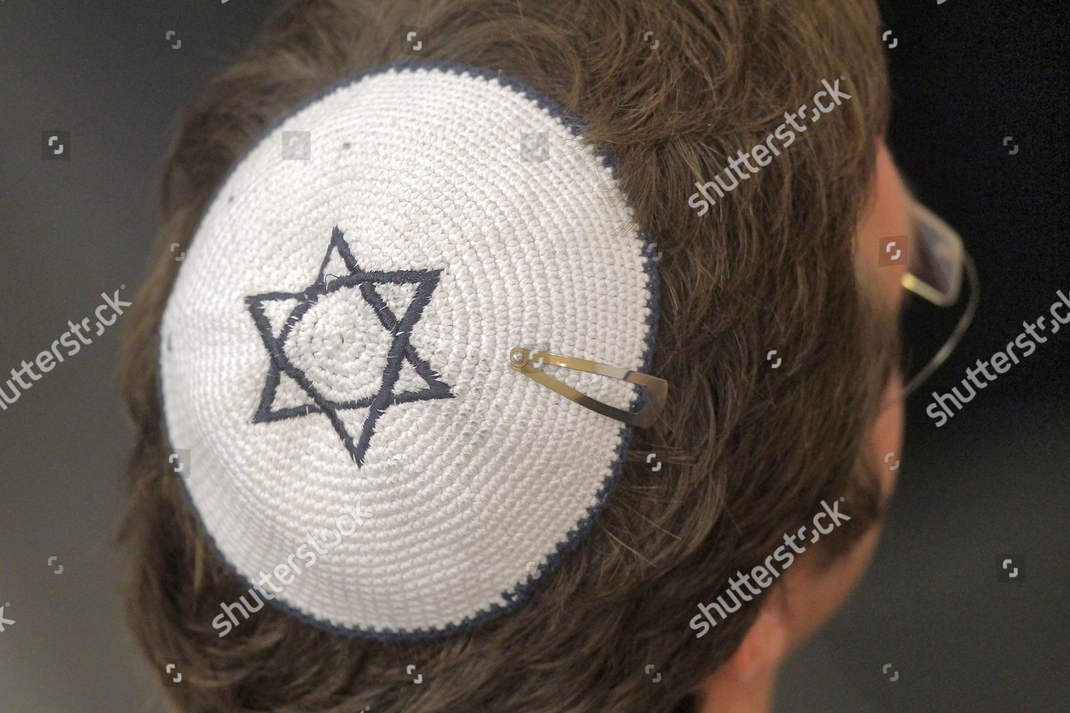 Man Wearing Kippah Star David Participates Editorial Stock Photo ...
