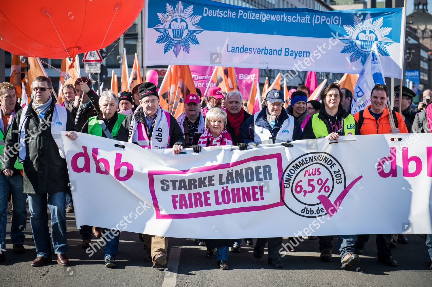 Protester Carry Banner German Civil Service Editorial Stock Photo ...