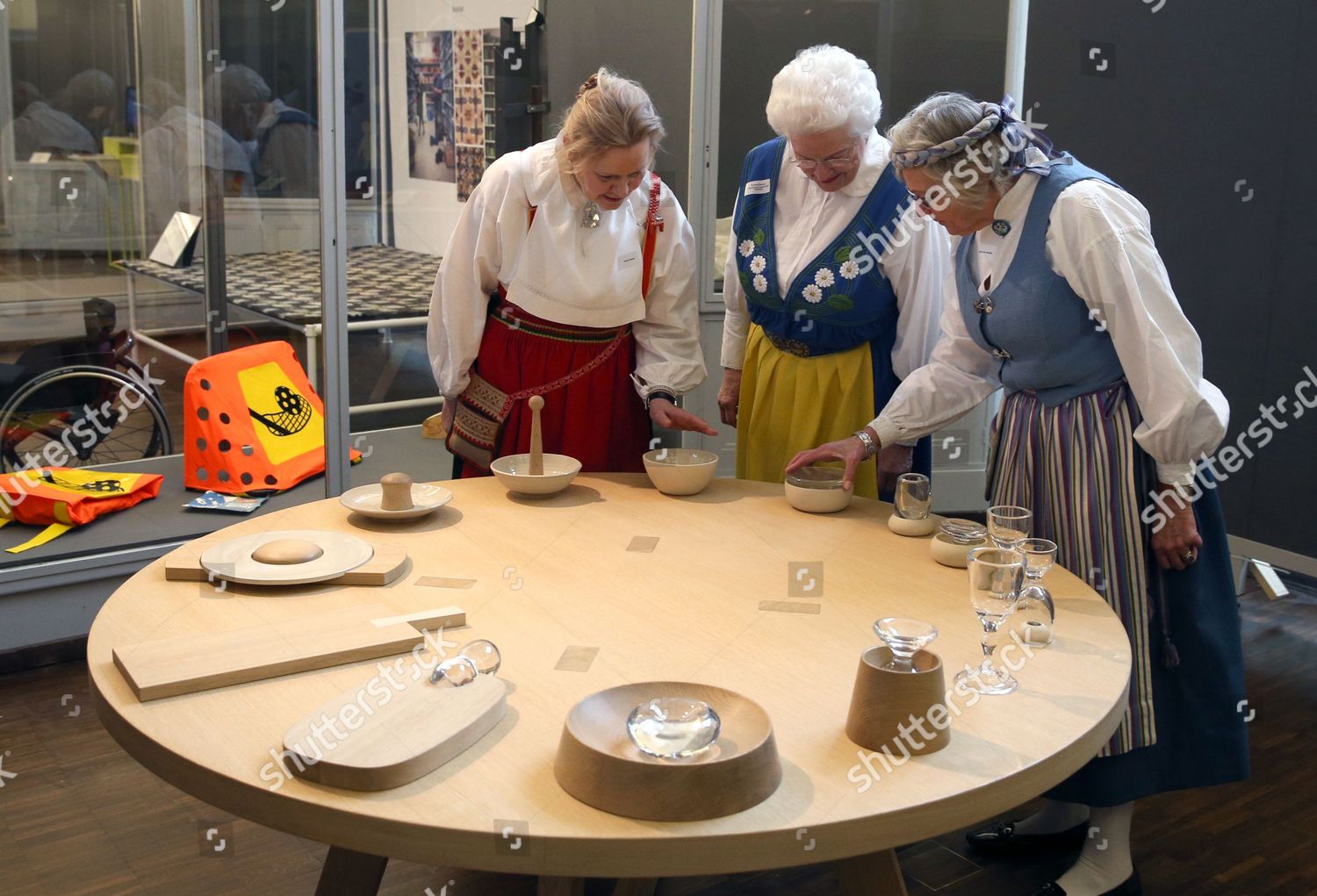 Three Elderly Ladies Look Table Installation Editorial Stock Photo ...