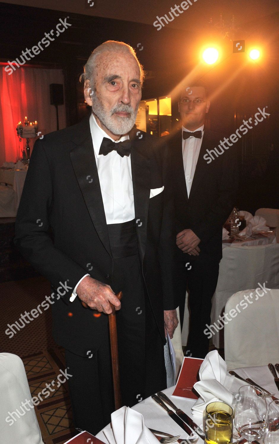 British Actor Christopher Lee Arrives Hotel Editorial Stock Photo ...