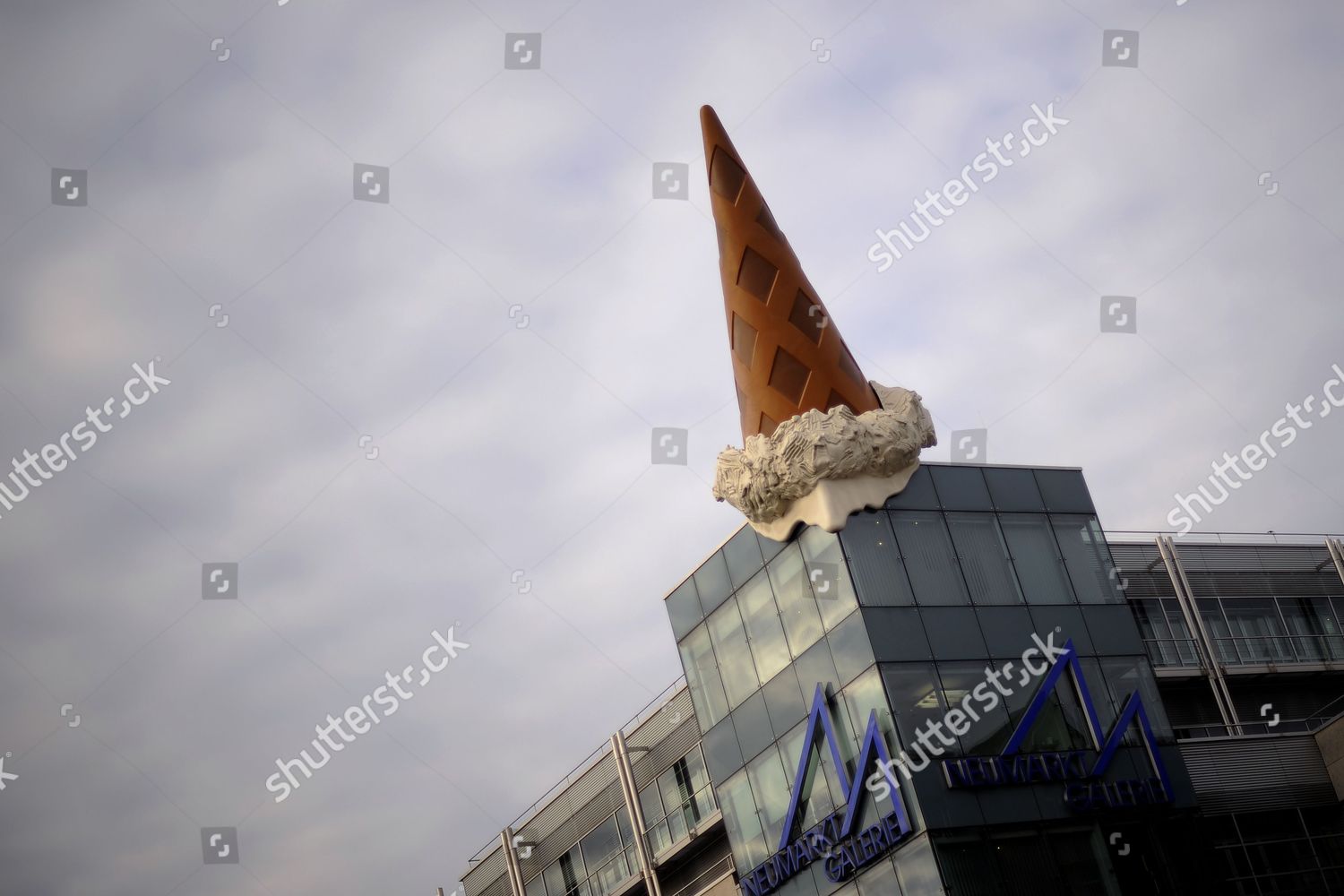 Sculpture Dropped Cone Representing Oversized Ice Editorial Stock Photo ...