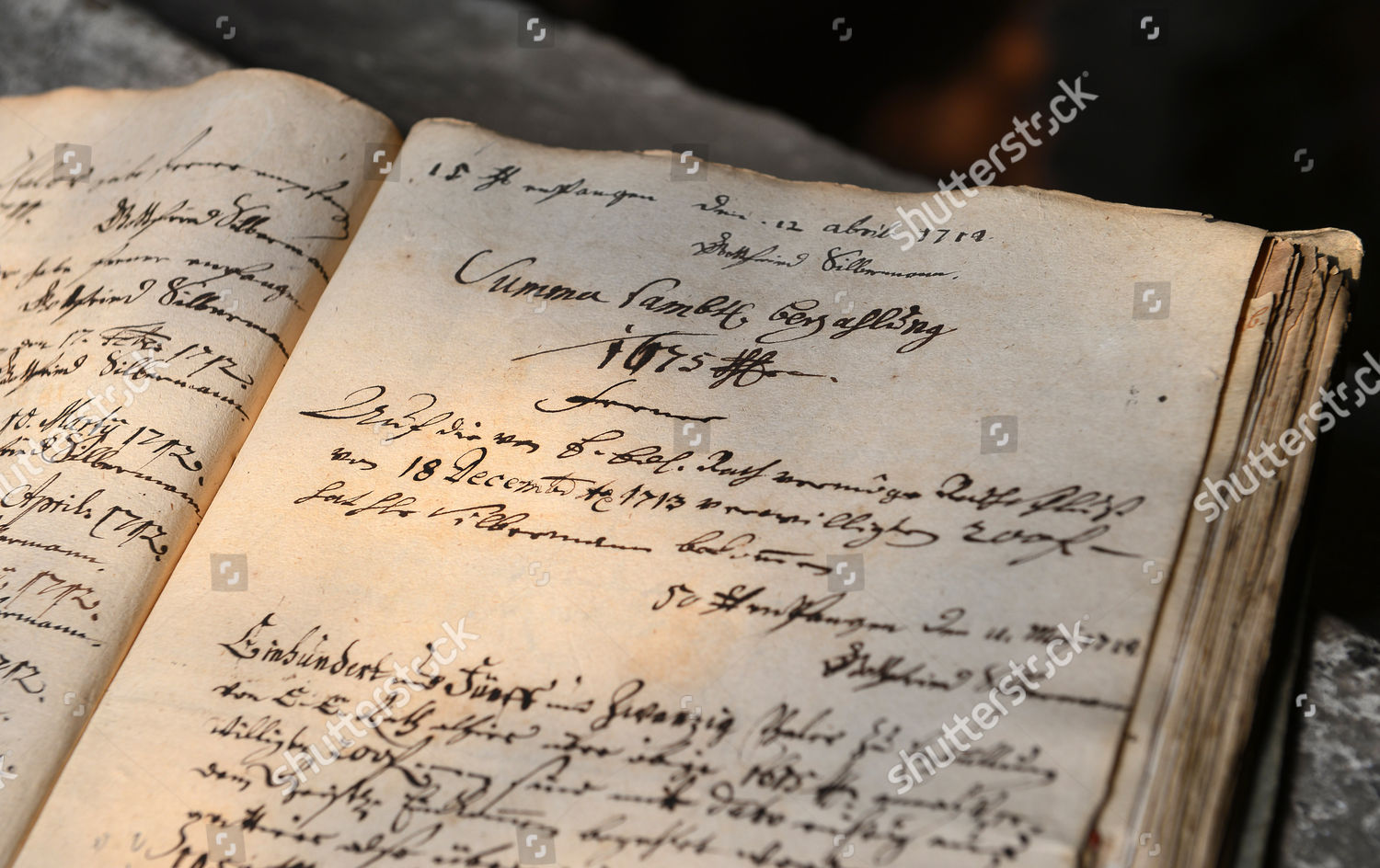 Orginal Account Book Gottfried Silbermann His Editorial Stock Photo ...