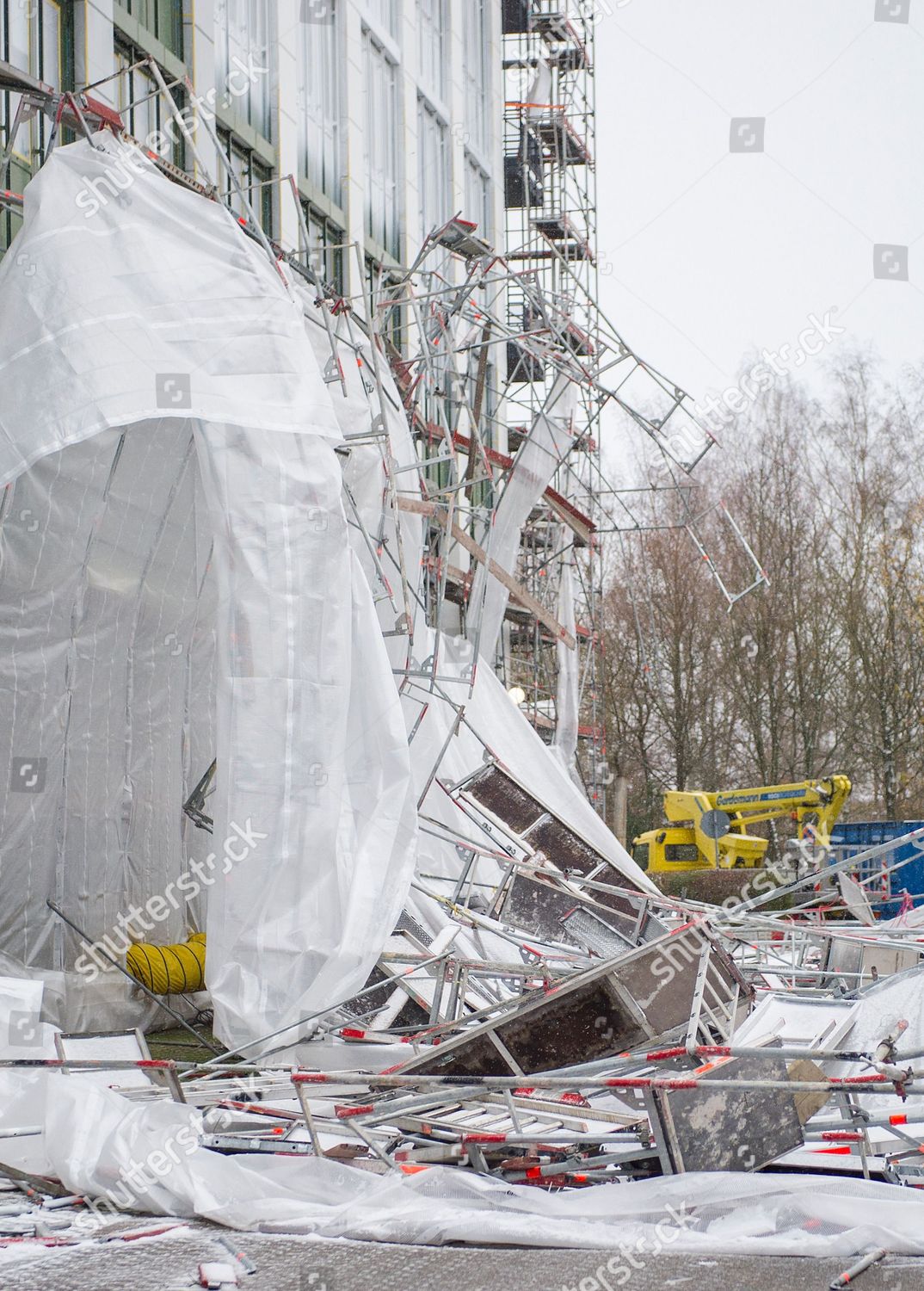 Scaffolding Has Been Ripped Off Building Editorial Stock Photo - Stock ...