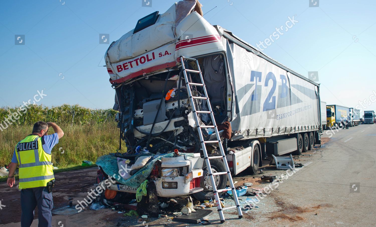 Drivers Cab Polish Truck Completely Destroyed Editorial Stock Photo ...