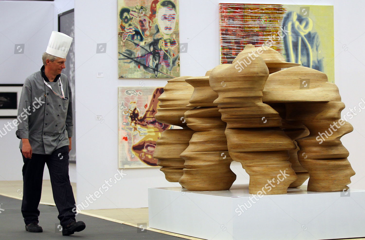 Cook Walks Past Work Round Block Editorial Stock Photo - Stock Image ...